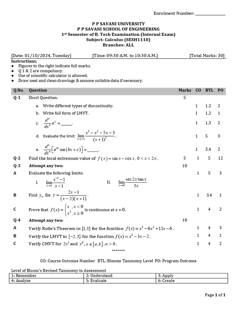 Sesh1110 Ay202425 Sem1 Int - Hiren Lekhadiya | PDF | Mathematics