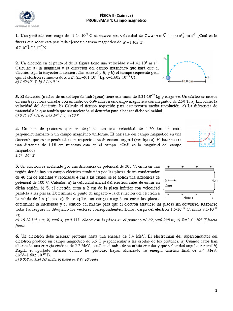 Tema 4 Campo Magnético | PDF | Electrón | Campo magnético