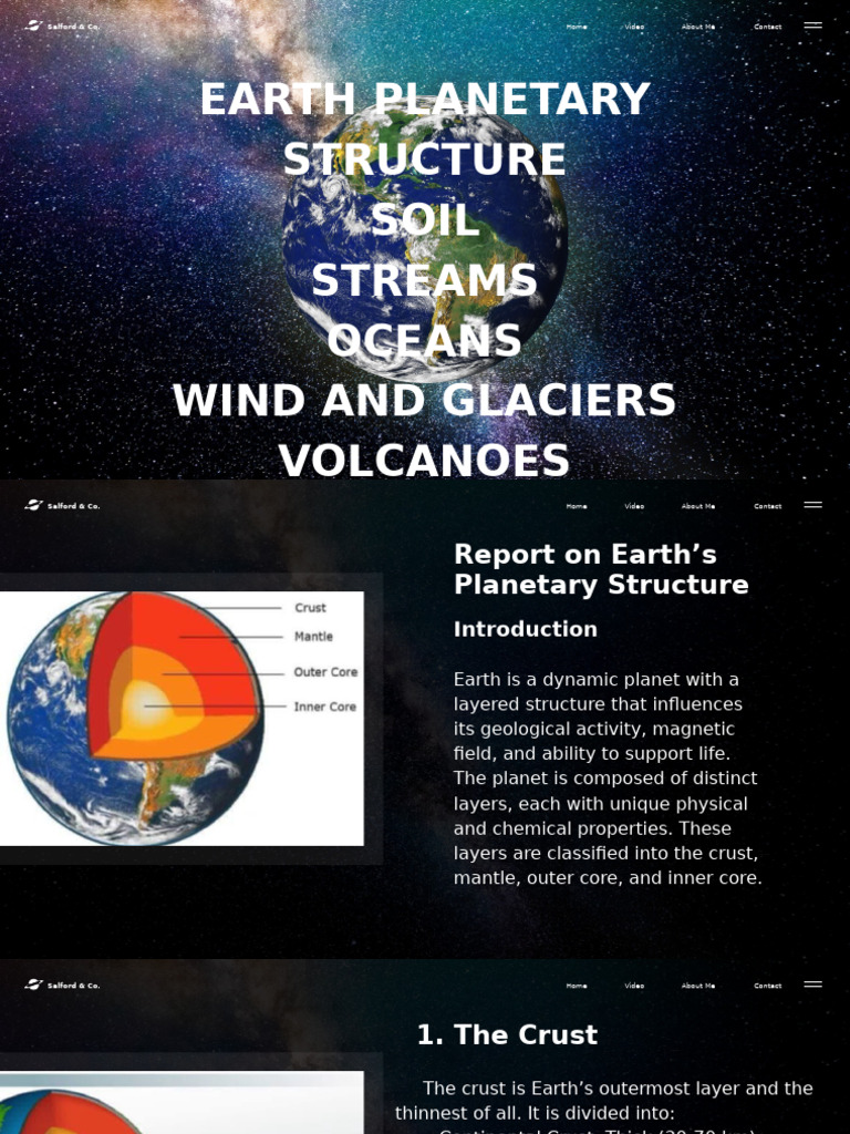 EARTH-PLANETARY-STRUCTURE | PDF | Crust (Geology) | Volcano