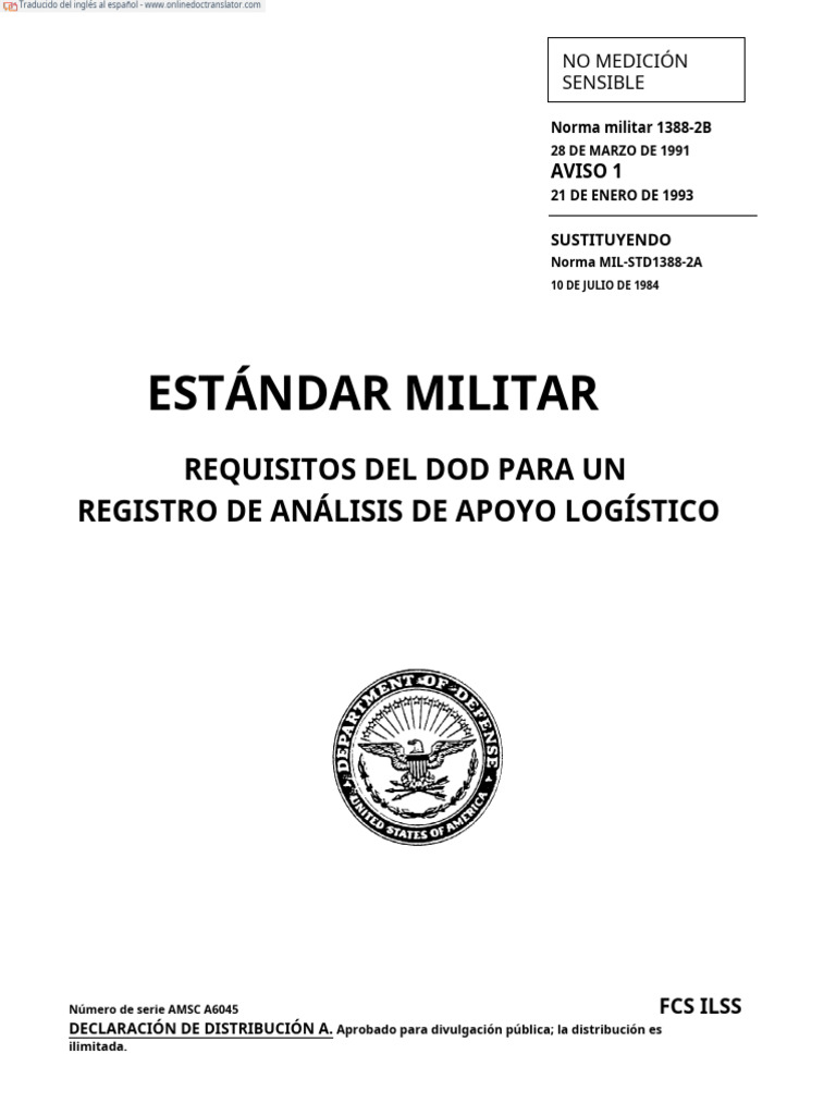Norma MIL-STD-1388-2B Actualizada | PDF | Software | Diseño