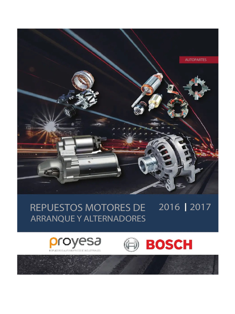 Bosch Alternadores 2017 | PDF | Motores | Aislador (Electricidad)