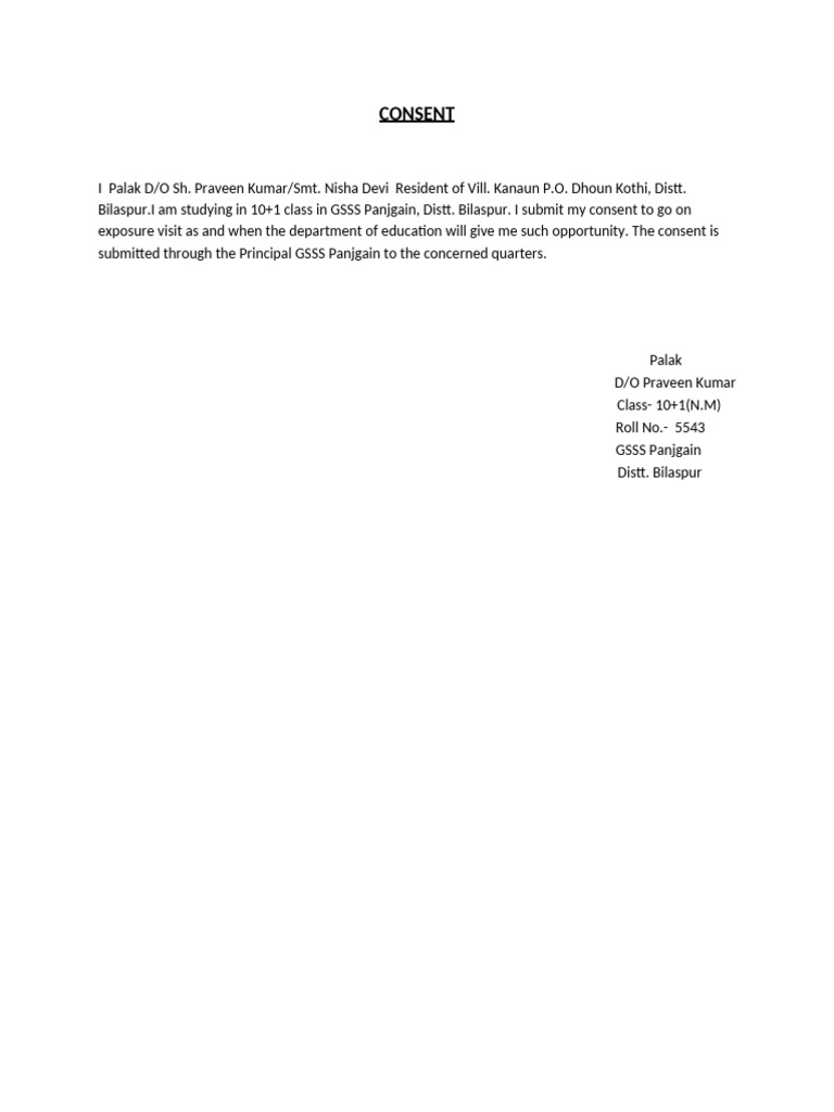 Consent Form | PDF