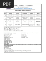 Food Time Table | PDF