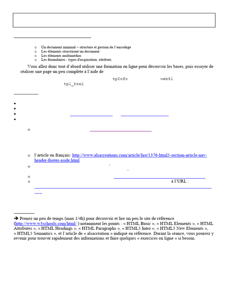 tp1 HTML | PDF | Html | HTML5