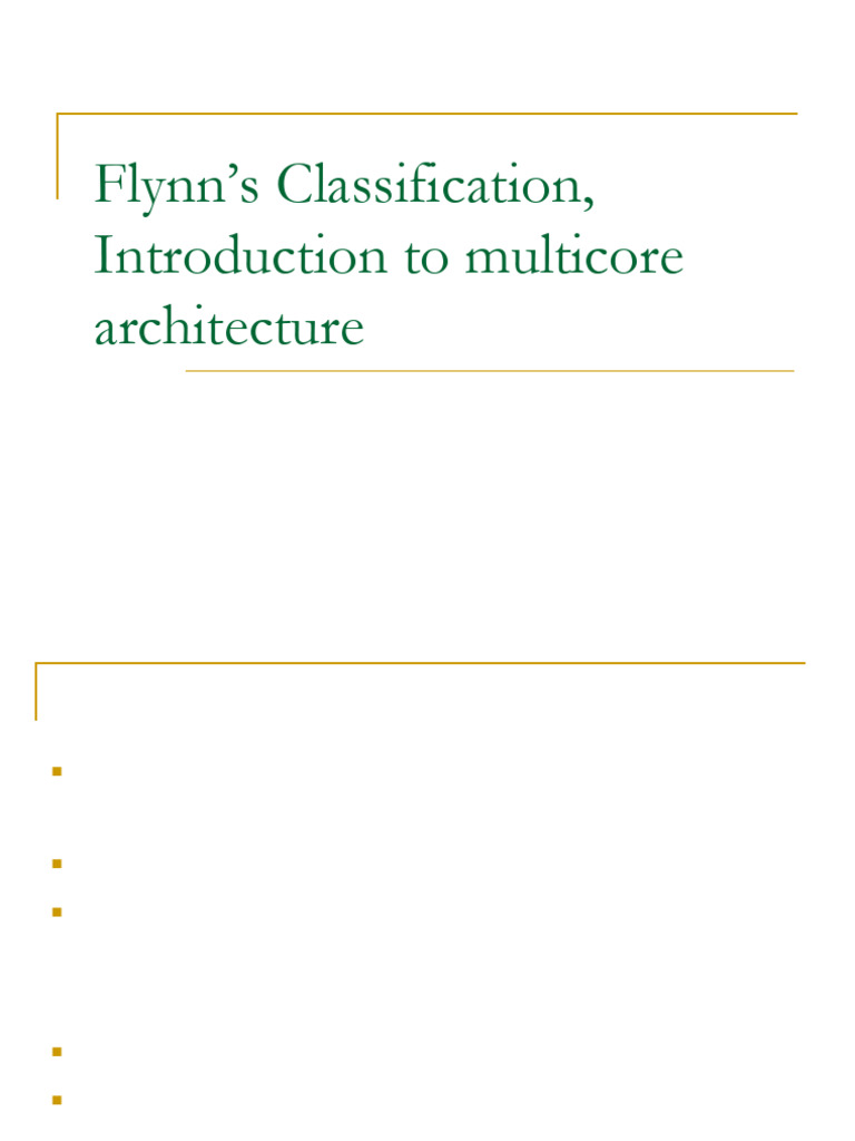DLCA Module 6.2 - Flynns - Classification | PDF | Central Processing ...