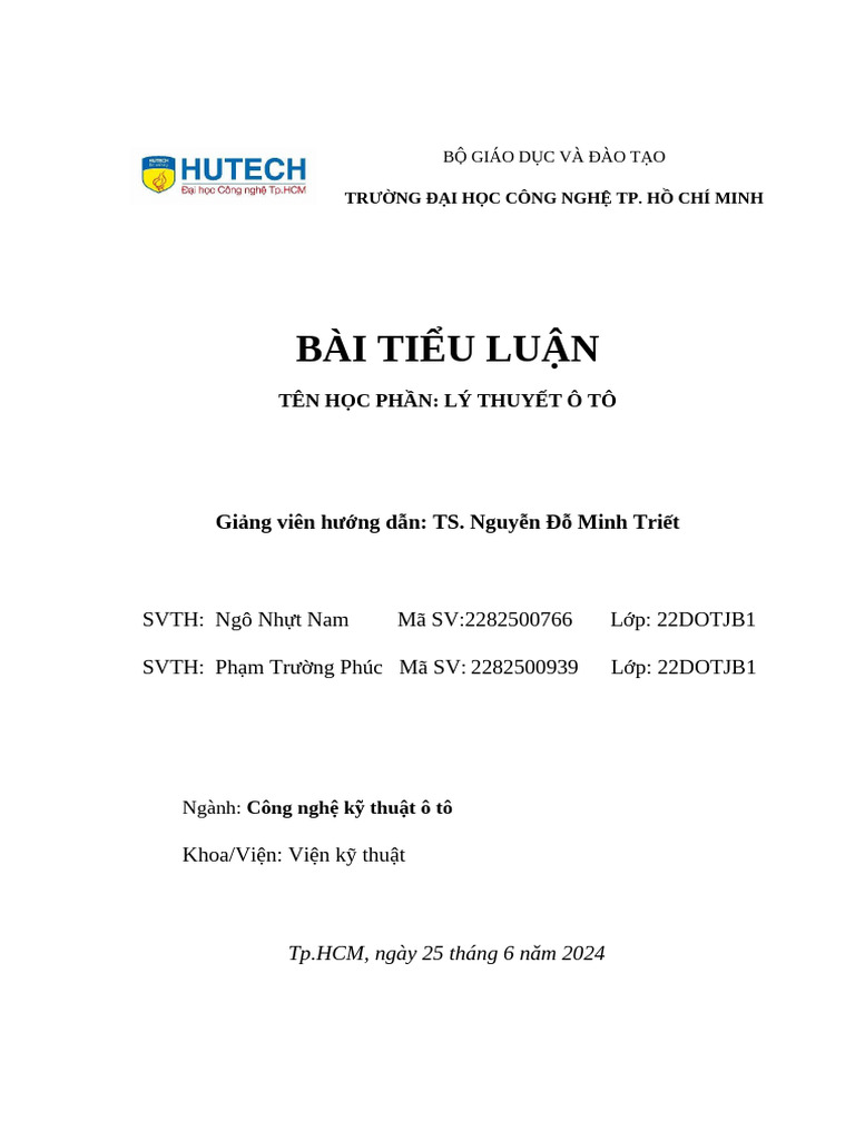 Bài Tiểu Luận LTOT 2 | PDF