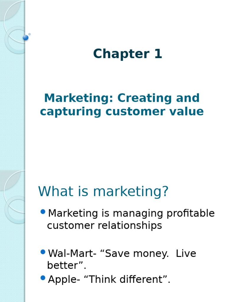 Lec 1 Chap 1 (2) | PDF | Marketing | Value (Economics)