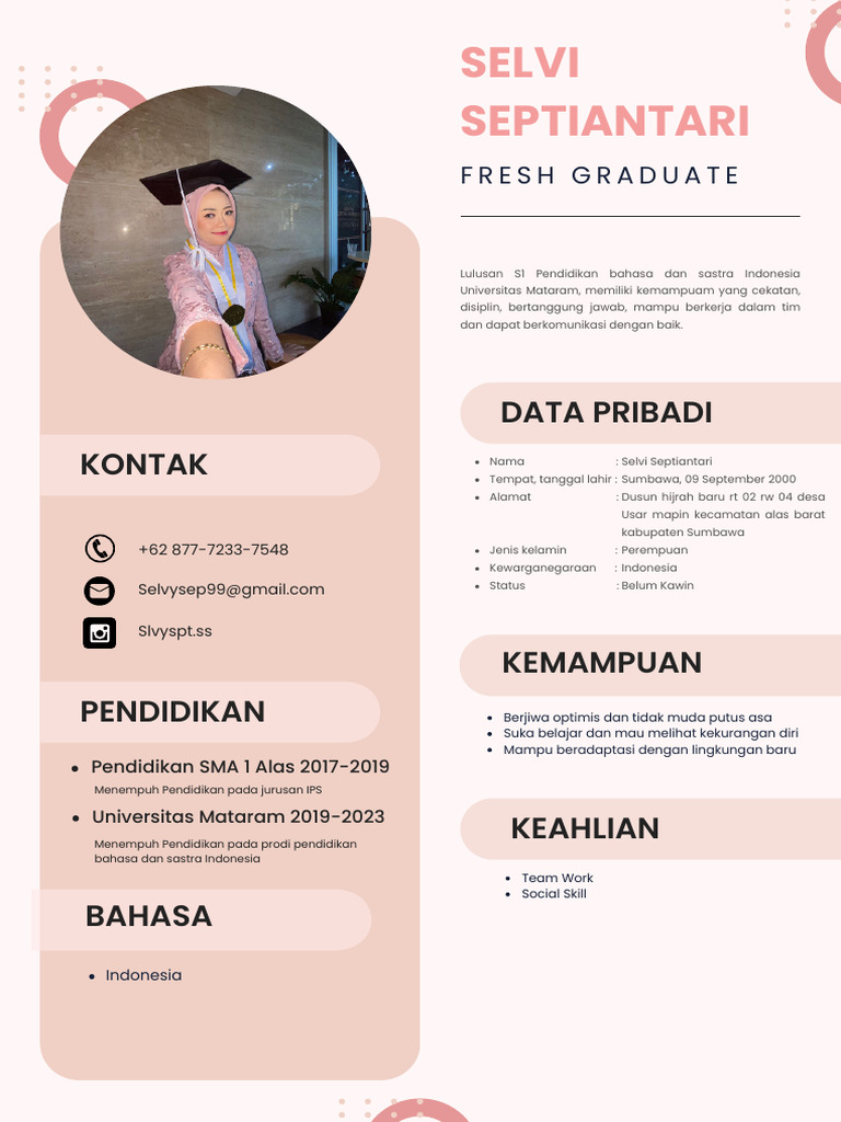 CV Selvi Septiantari | PDF