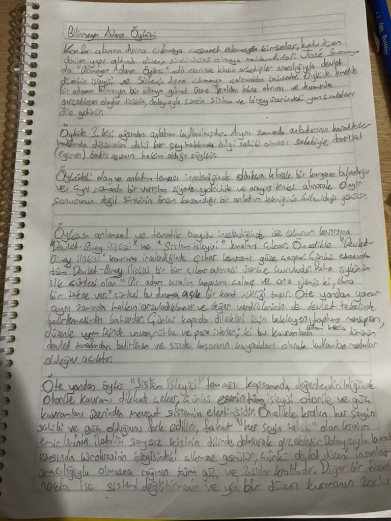 Bilinmeyen Adanin Oykusu | PDF