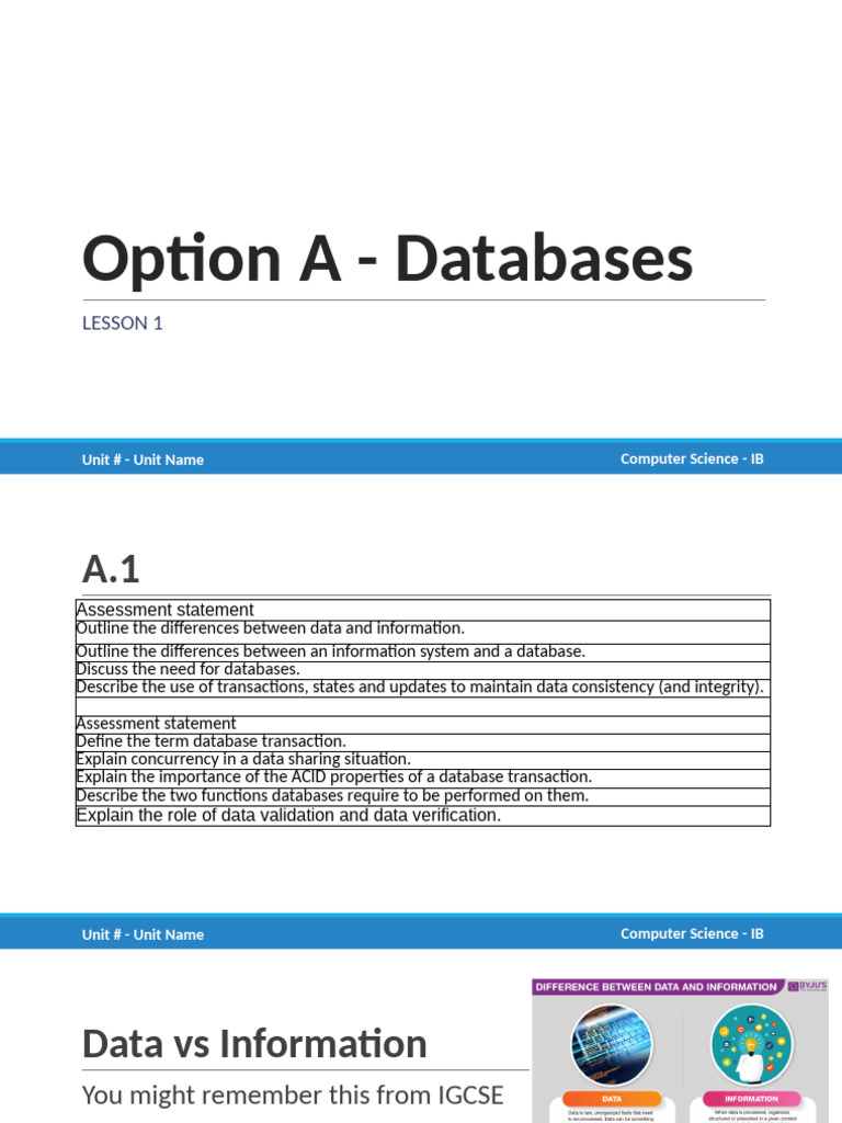 Lesson 1 | PDF | Acid | Database Transaction