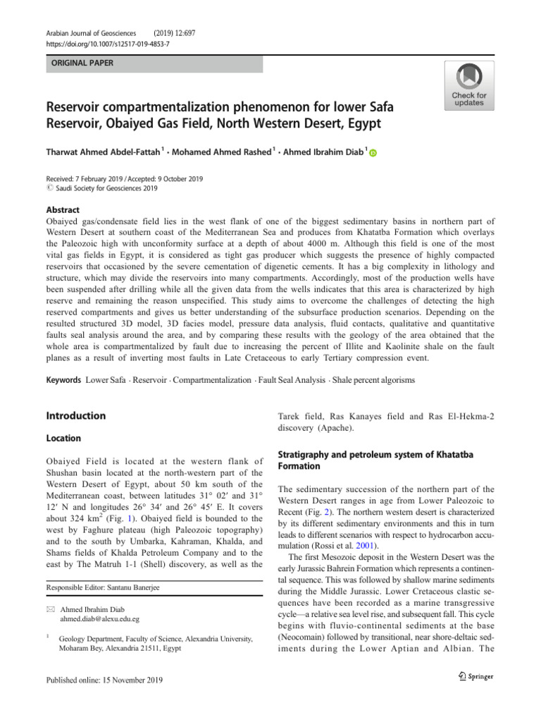 1-2019-Reservoir Compartmentalization | PDF | Petroleum Reservoir ...