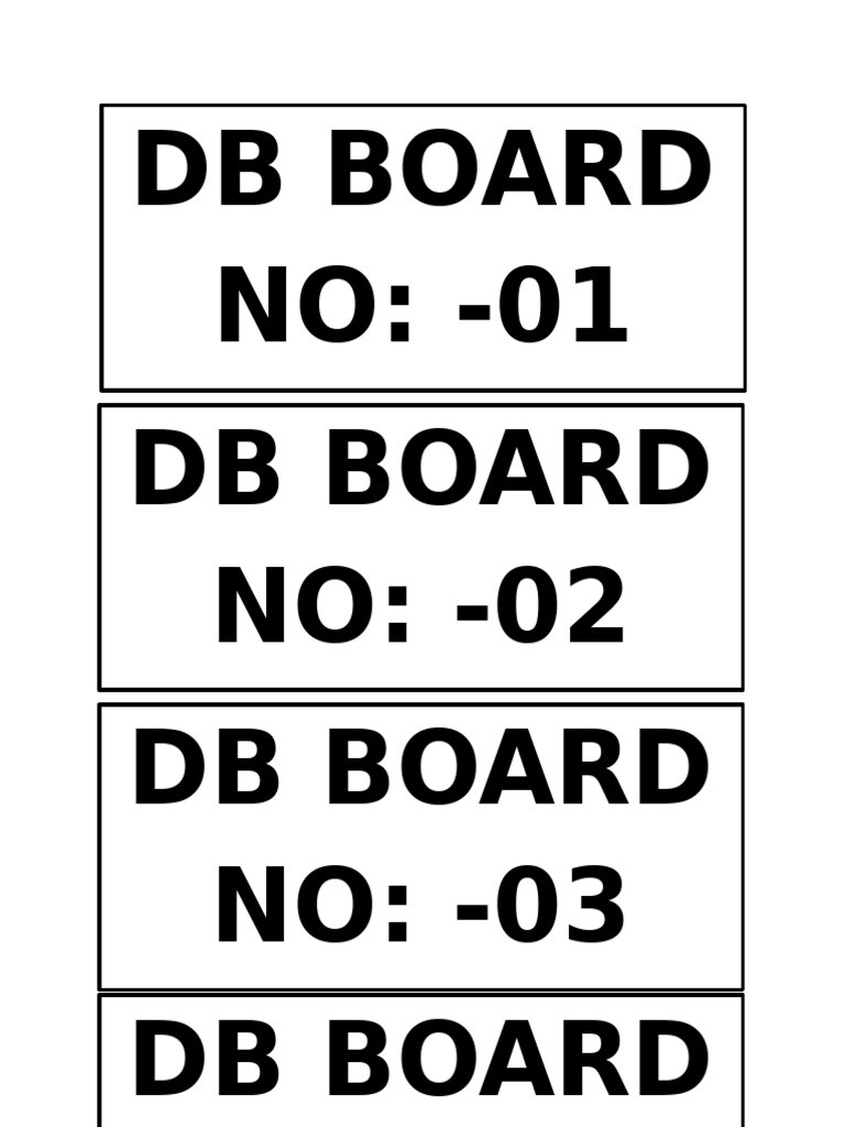 Database Board Numbers | PDF
