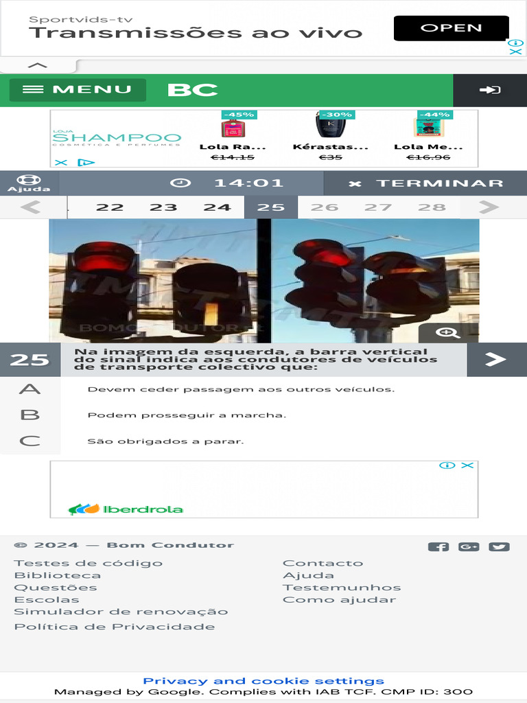 Testes de Código Grátis IMTT 2024 Exames Código Bom Condutor | PDF