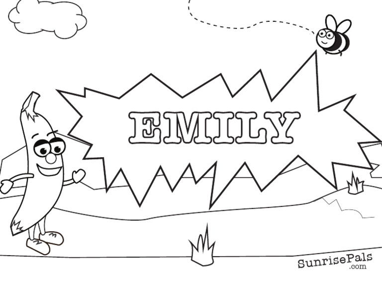 Print Coloring Names Emily | PDF