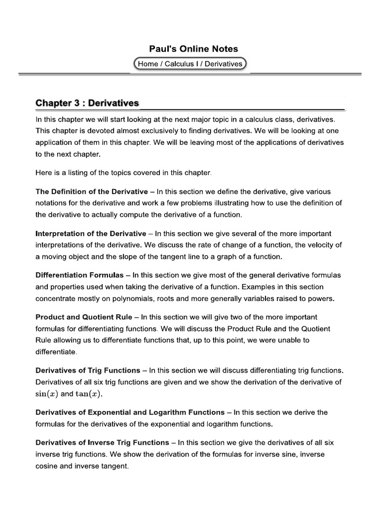 Derivatives Notes | PDF
