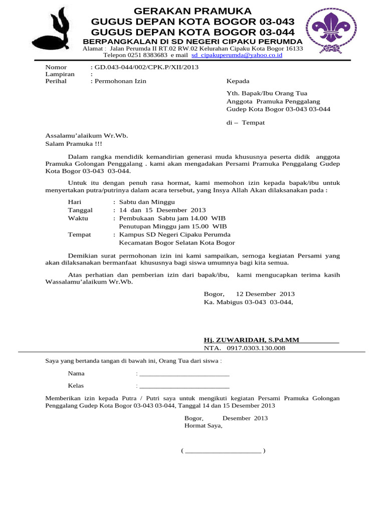 Kop Surat Pramuka | PDF
