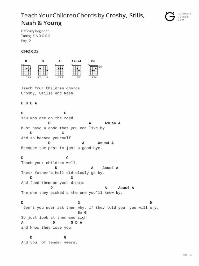 67 Teach Your Children Chords | PDF