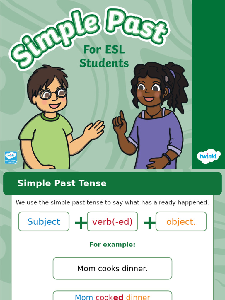 Simple Past Tense for Kids | PDF | Grammatical Tense | Subject (Grammar)