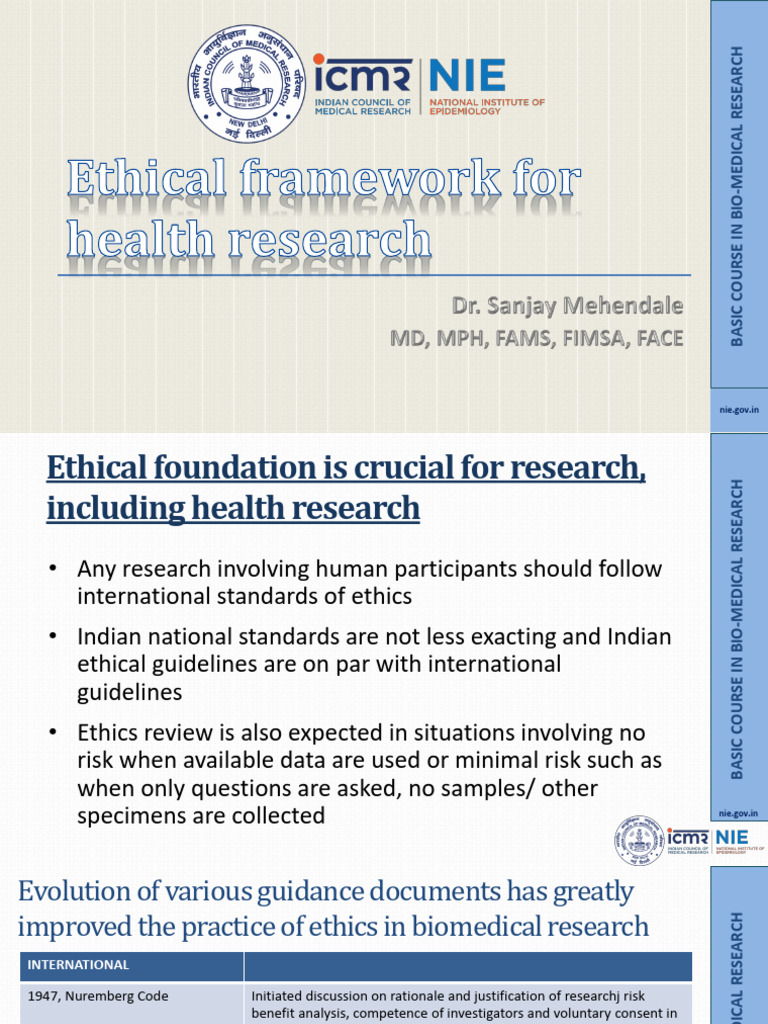 Ethical Framework For Health Research | PDF | Consent | Informed Consent