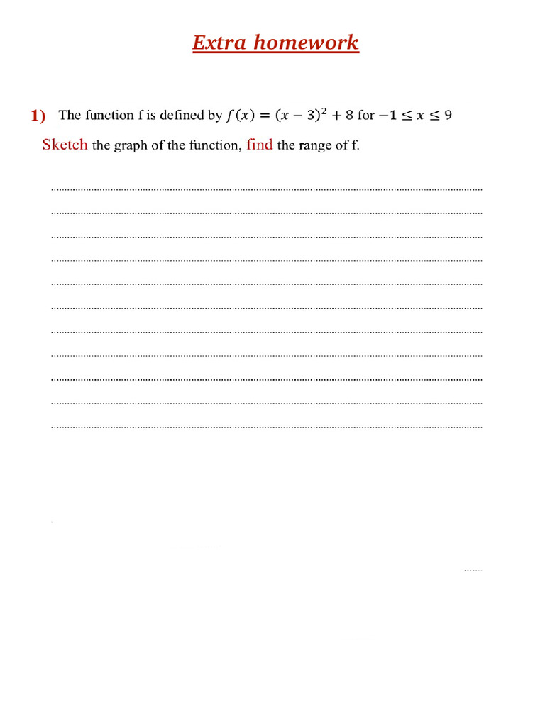 Extra Homework | PDF
