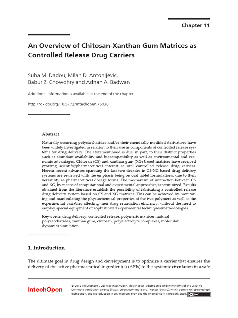 intechopen.76038 | PDF | Tablet (Pharmacy) | Biopolymer