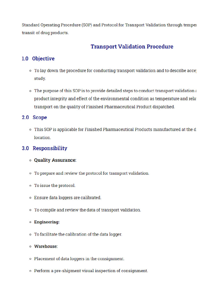 Transport Validation | PDF