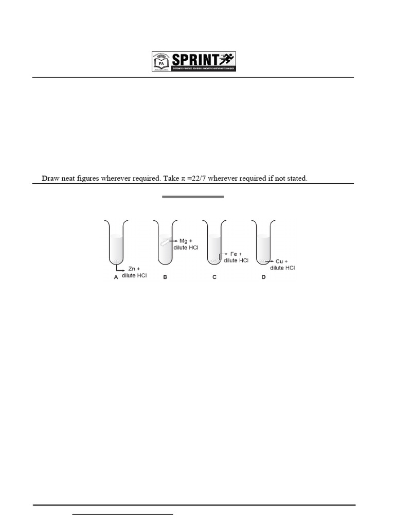 Science Class x Sample Paper Test 10 for Board Exam 2023 | PDF ...
