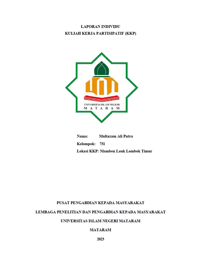 Laporan - KKP - Individu - Multazam Ali Putra | PDF