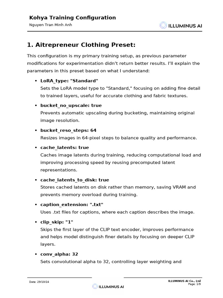 Kohya_Training_Config | PDF | Display Resolution | Artificial Intelligence