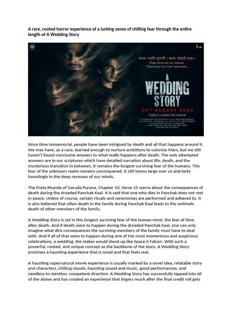 A Wedding Story: Chilling Horror Unveiled | PDF
