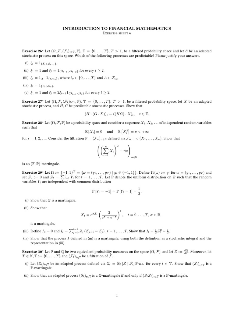 Exercises 6 | PDF | Randomness | Mathematics