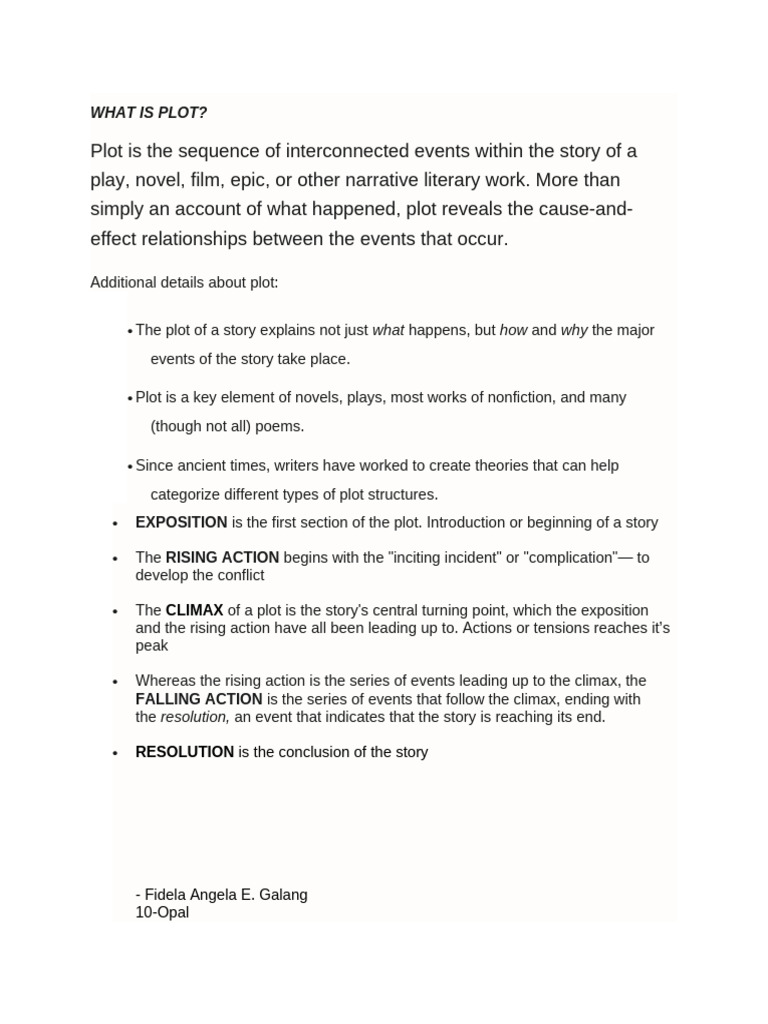 What Is Plot | PDF