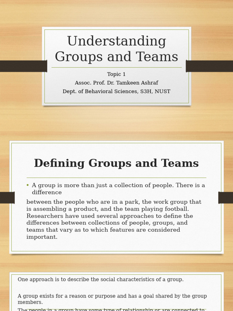 Understanding Groups and Teams | PDF | Hierarchy | Psychology