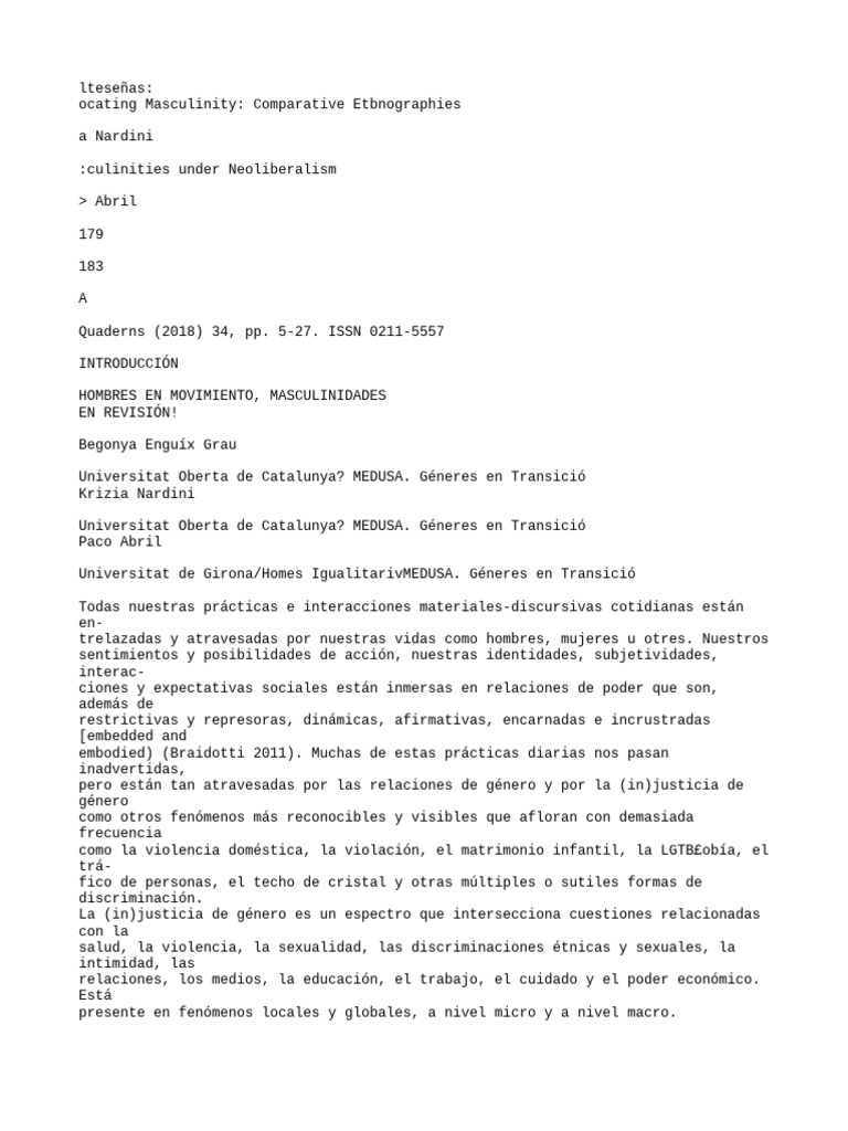 Enguix (2018) - Hombres en Movimiento | PDF | Género | Estudios de género