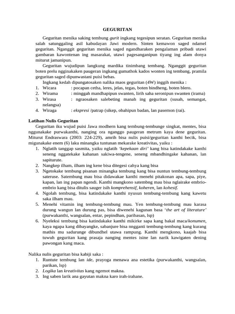 GEGURITAN | PDF