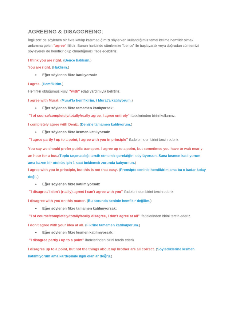 Agreeing Disagreeing | PDF