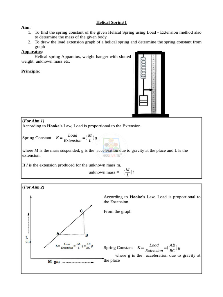 Hsslive_xi-helicalSpring1 | PDF | Mass | Weight