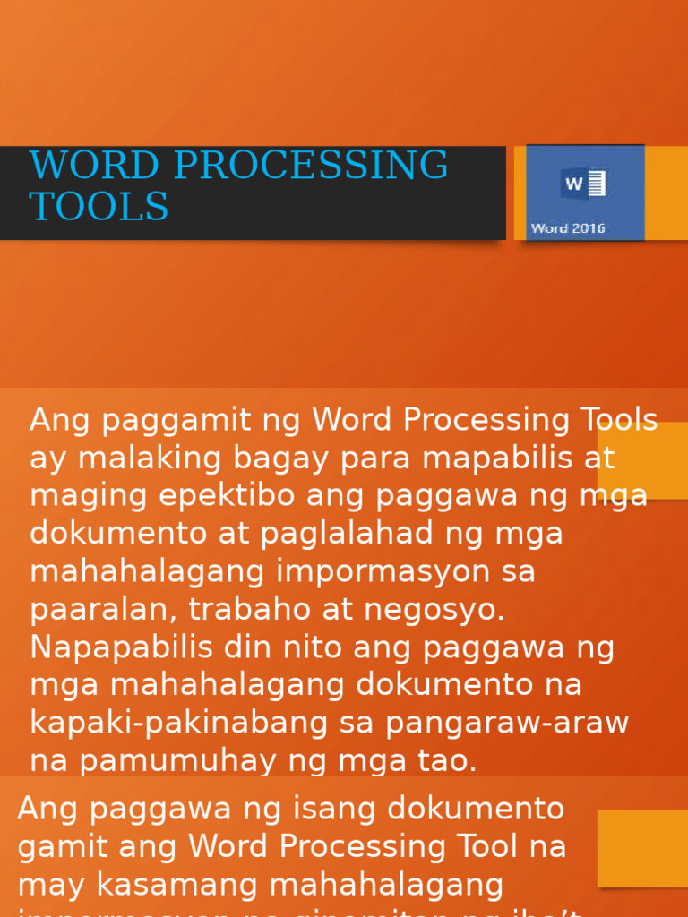 Word Processing Tools | PDF