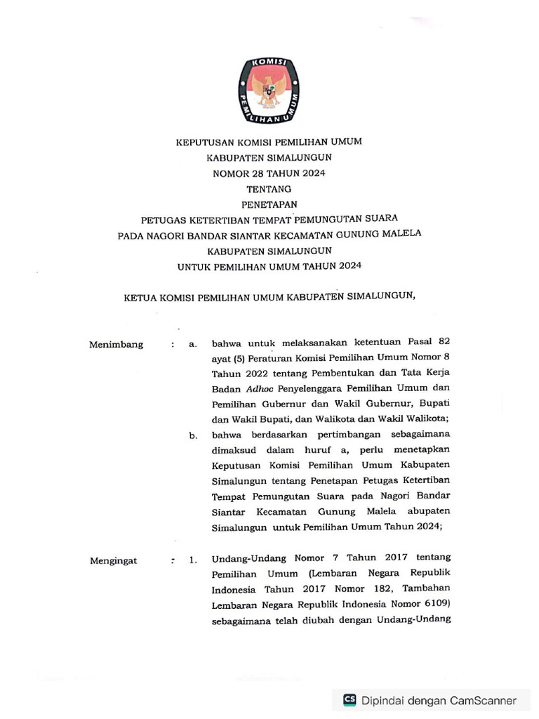 SK Linmas Bandar Siantar | PDF