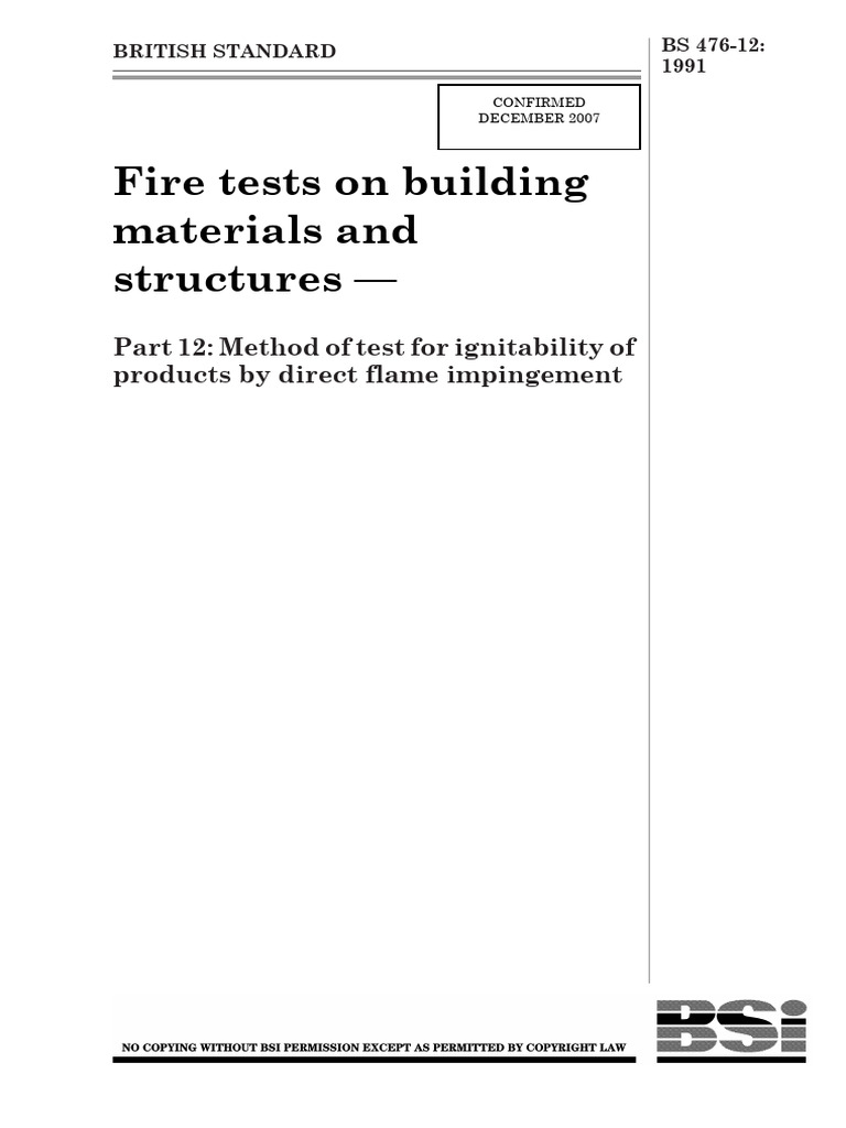 Direct Flame Impingement Testing Standard | PDF | Flow Measurement ...