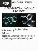 Effective Focal Length of Lens Combinations | PDF | Optics | Light