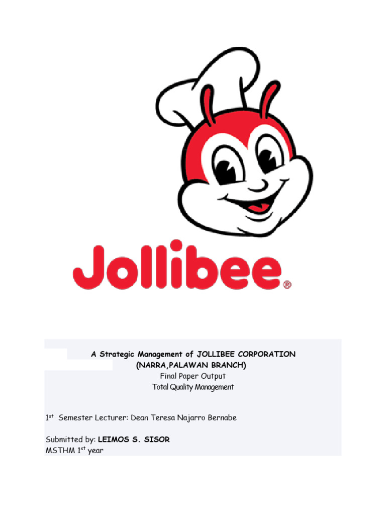 Jollibee Strategic Management Overview | PDF | Risk Management ...