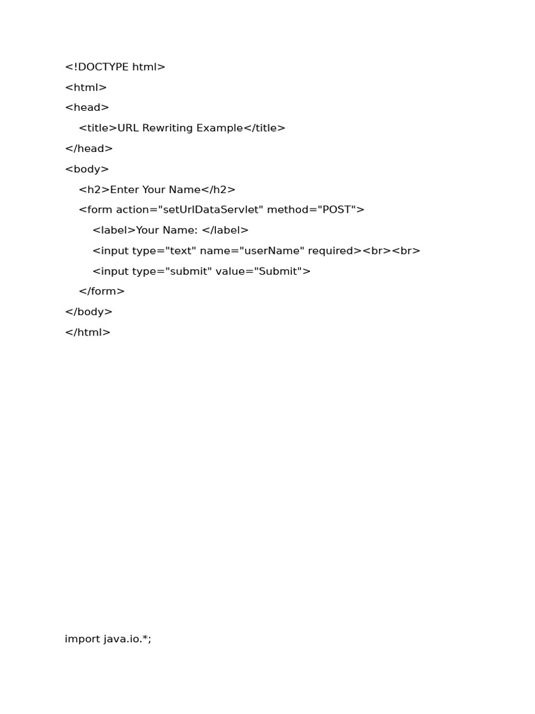 Using URL Rewriting | PDF