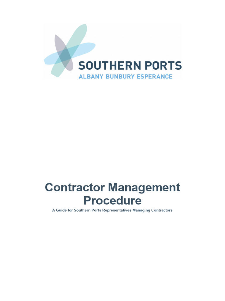 Procedure - ALL - Contractor Management Procedure - 0 | PDF ...