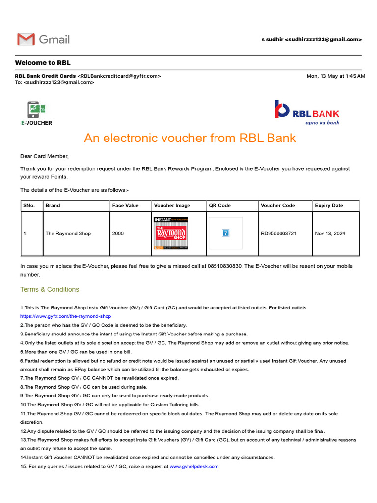Welcome to RBL | PDF | Gift Card | Banking Technology