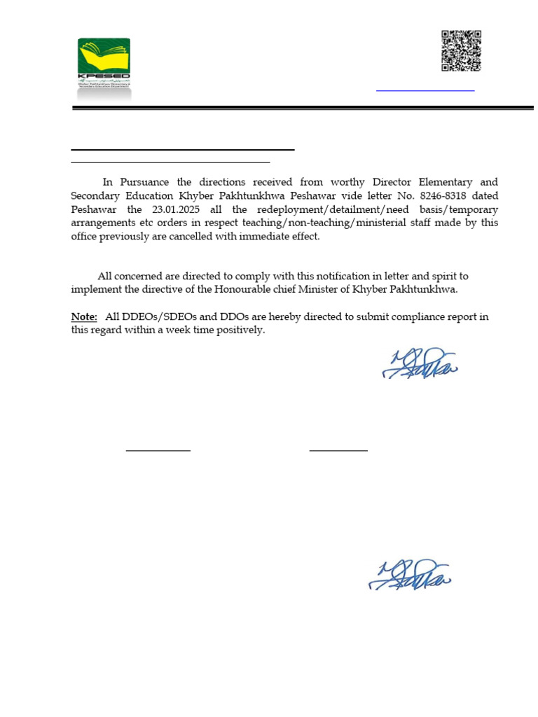 Cancellation of Redeployment Etc General Notification | PDF