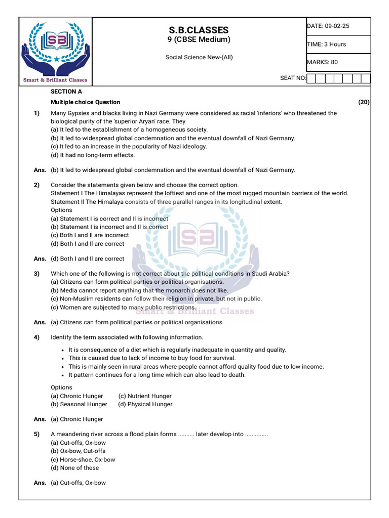 Question Answer Paper | PDF | Pastoralism | Taxes