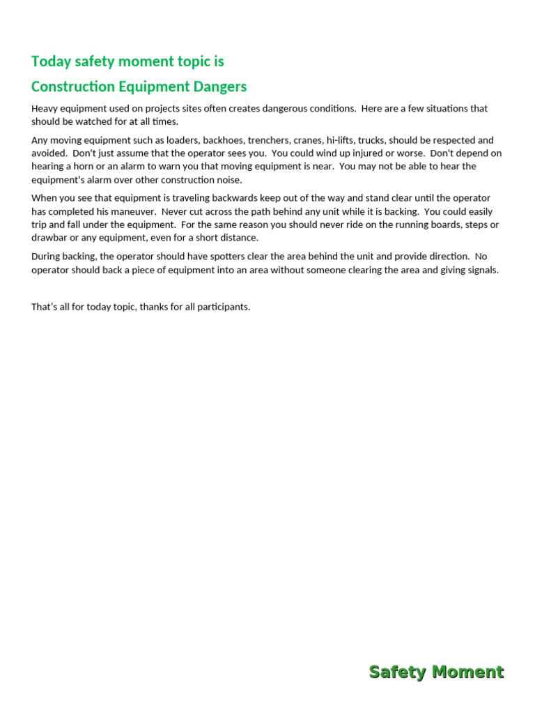 Construct-Equip-Dangers ALF. | PDF