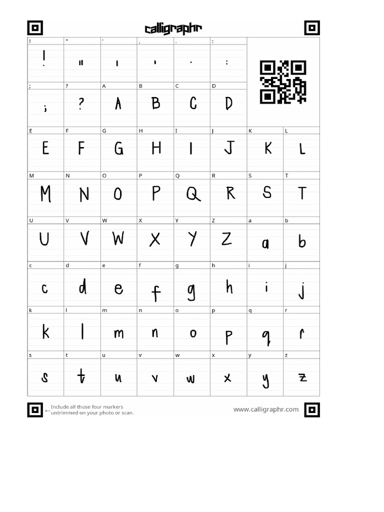Calligraphr Template | PDF