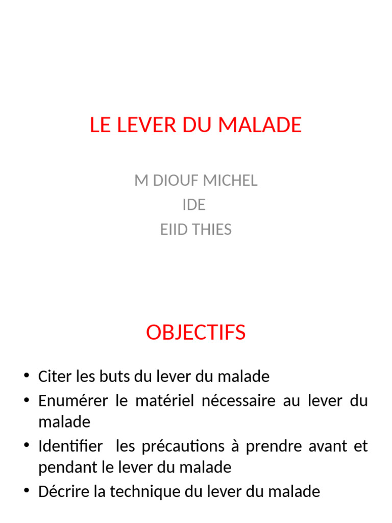 Le Lever Du Malade | PDF | Maladies et troubles | Spécialités médicales